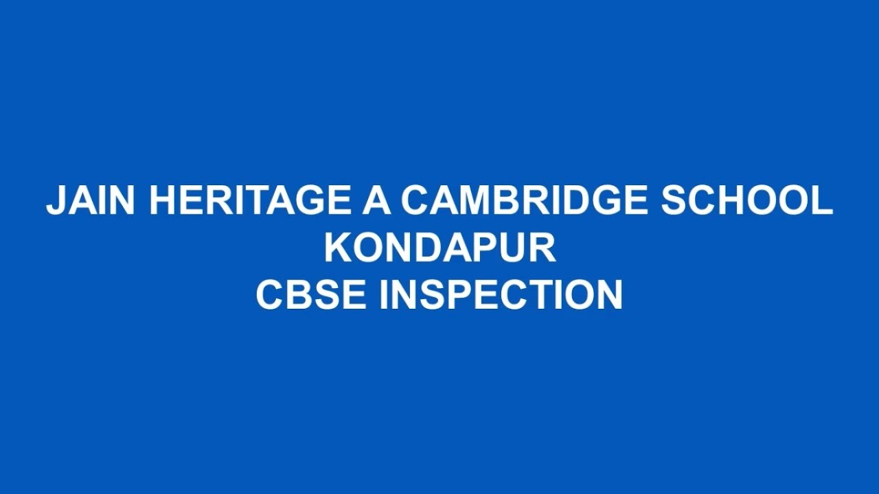 CBSE INSPECTION - YouTube
