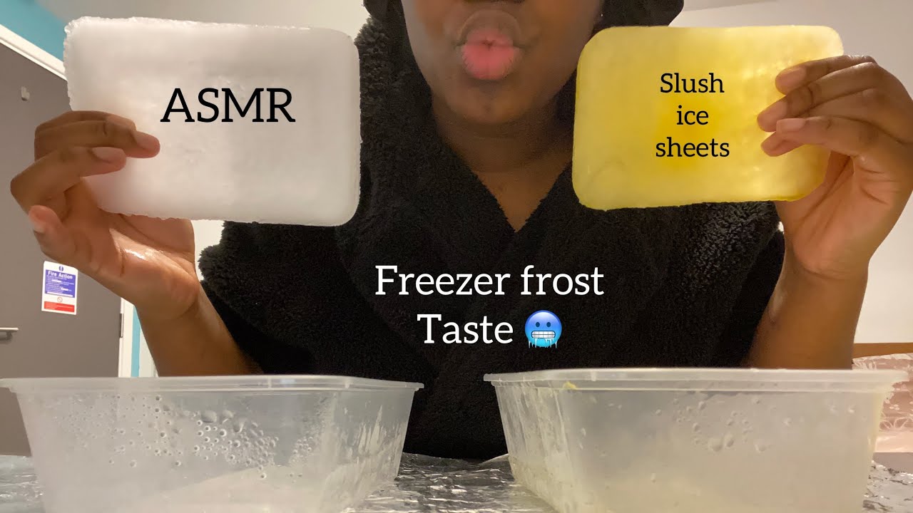 ASMR EATING REFROZEN SLUSH ICE SHEETS| ICE EATING | NO TALKING| # ...