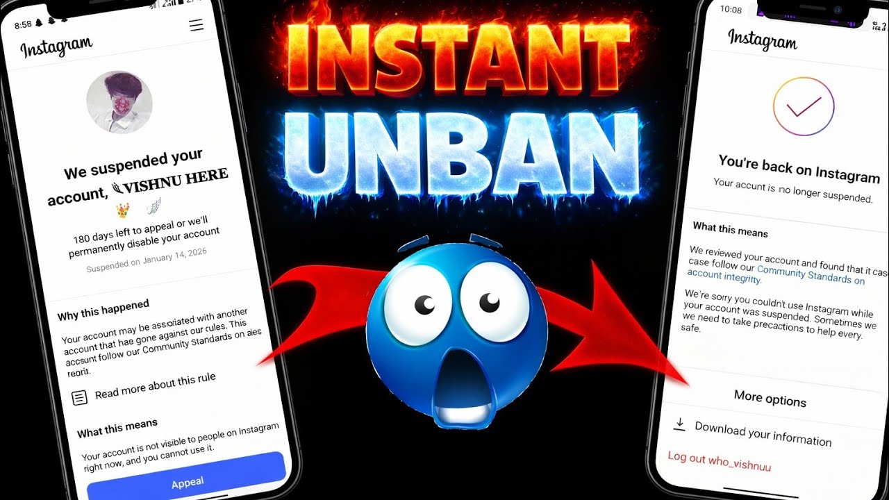 Non appeal unban method || How to recover disabled account || suspended ...
