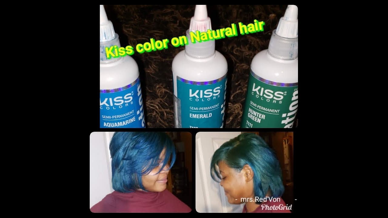 Kiss tintation color blue green - YouTube