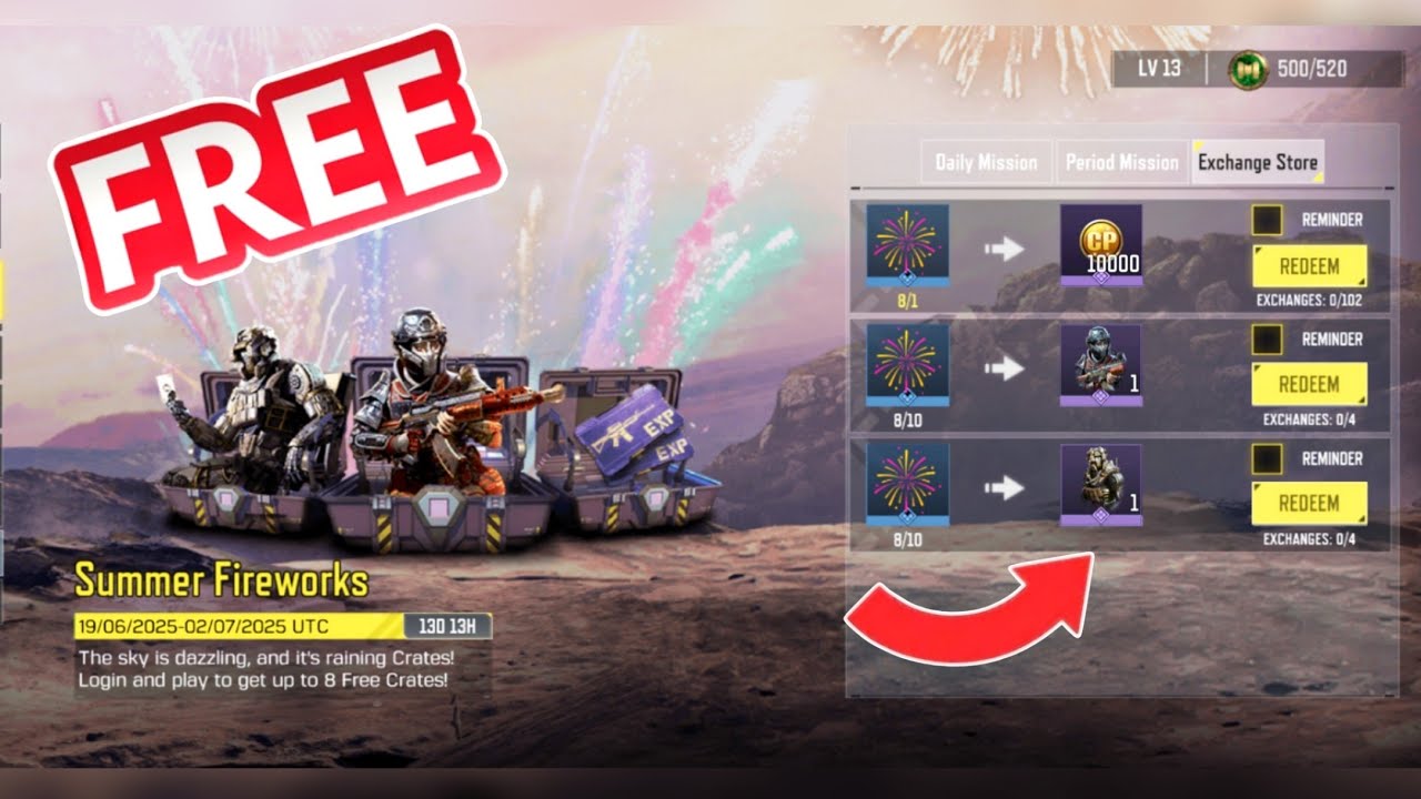 codm summer fireworks event 2025 | how to get free skin's in codm s5 ...