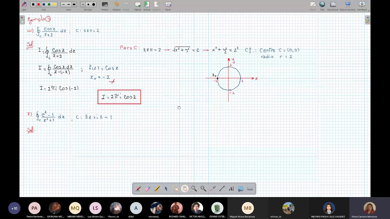 11 MA CLASE/TAREA 10 EJEMPLO 3-4 TEOREMA DE CAUCHY Y INTEGRAL DE CAUCHY ...
