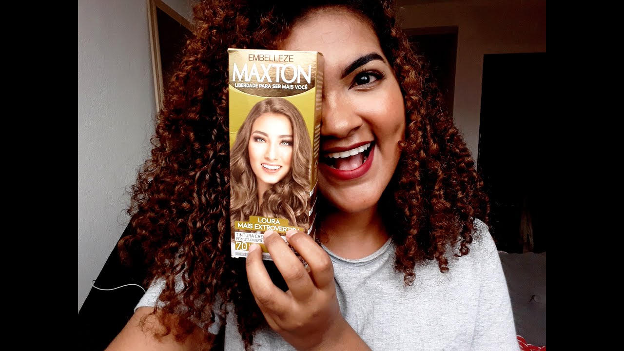 PINTANDO O CABELO SOZINHA COM A TINTA MAXTON LOIRO NATURAL - YouTube