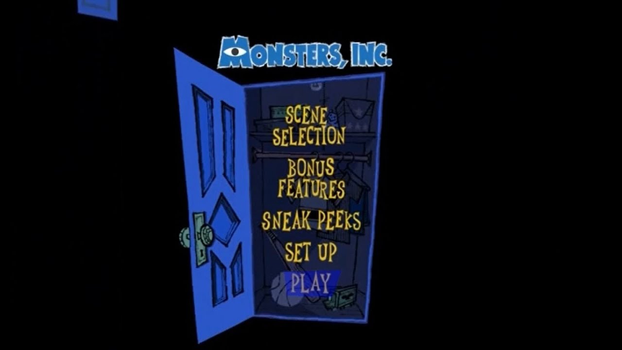 Monsters, Inc (2001) - Dvd Menu Walkthrough - YouTube
