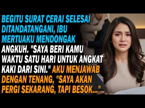 Baru tanda tangan cerai, mertua berkata: “Kau punya 1 hari untuk pergi”… Aku menjawab tenang....