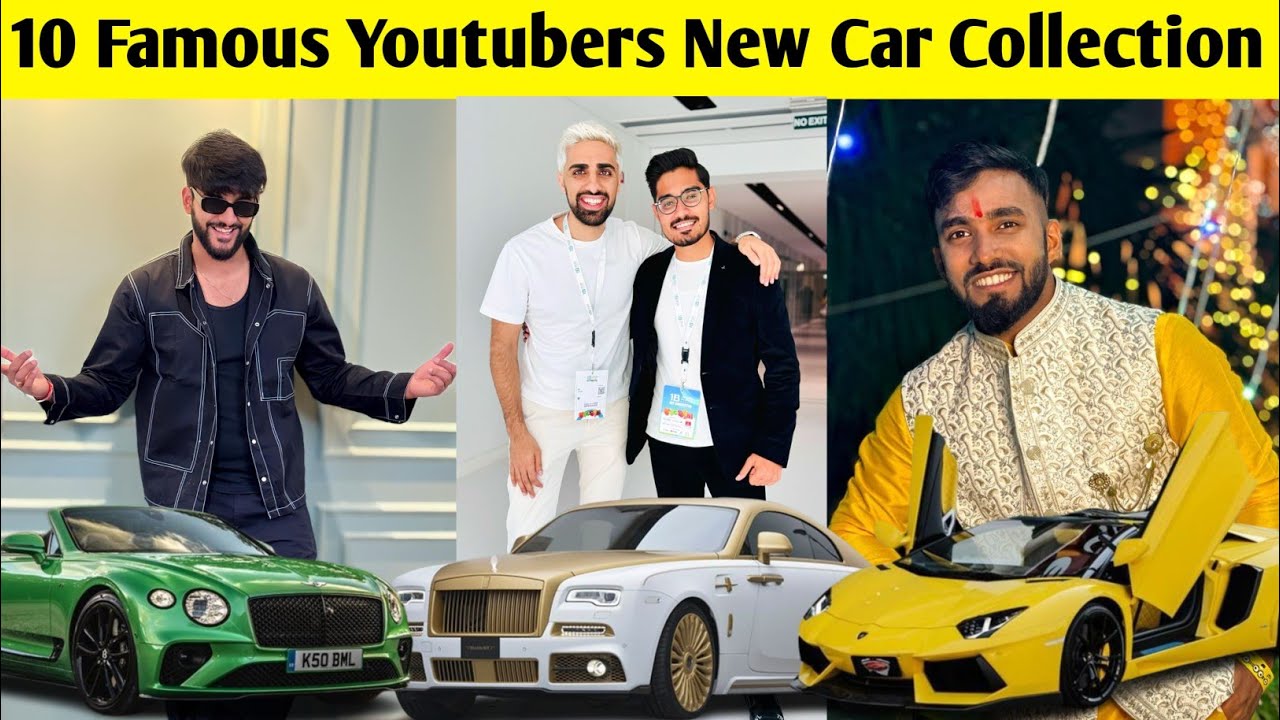 Top 10 Youtubers New Car Collection | Elvish Yadav, Uk07 Rider, Techno ...