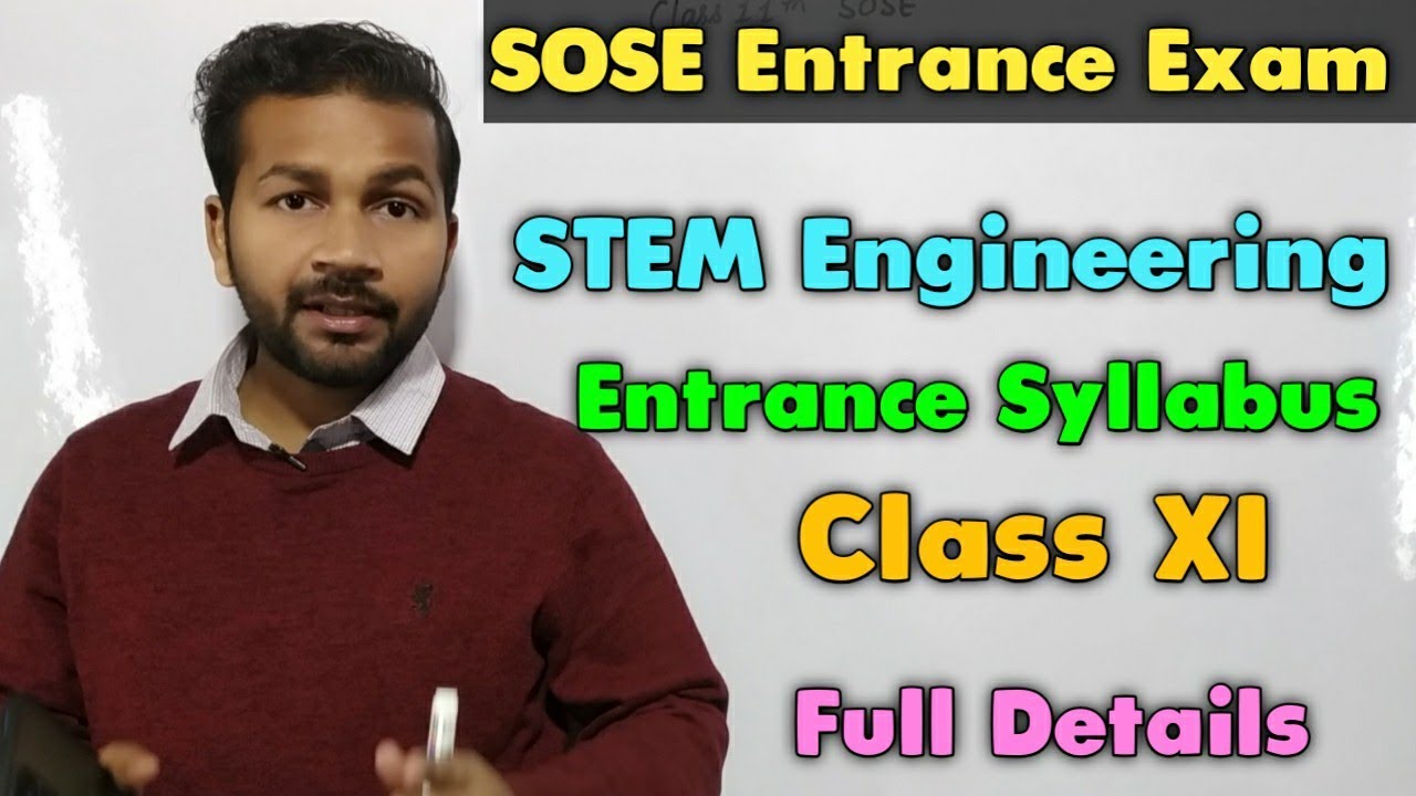 SOSE Entrance Exam Preparation 2022-23 | STEM Engineering Entrance ...