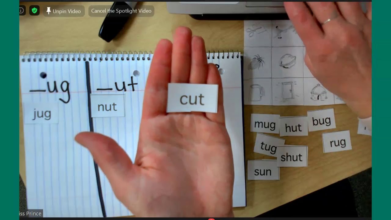 12/3/20 Word Study _ug _ut _un Word Families - YouTube