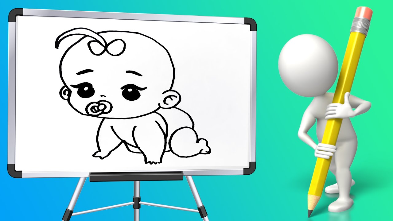 How to draw cute baby boy || Easy and simple pencil drawings for ...