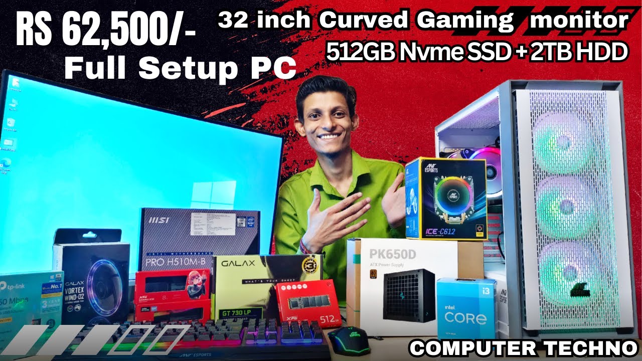 Rs 65000 Full Setup Pc build😱😍|Curved Gaming Monitor | Under 65K Gaming ...