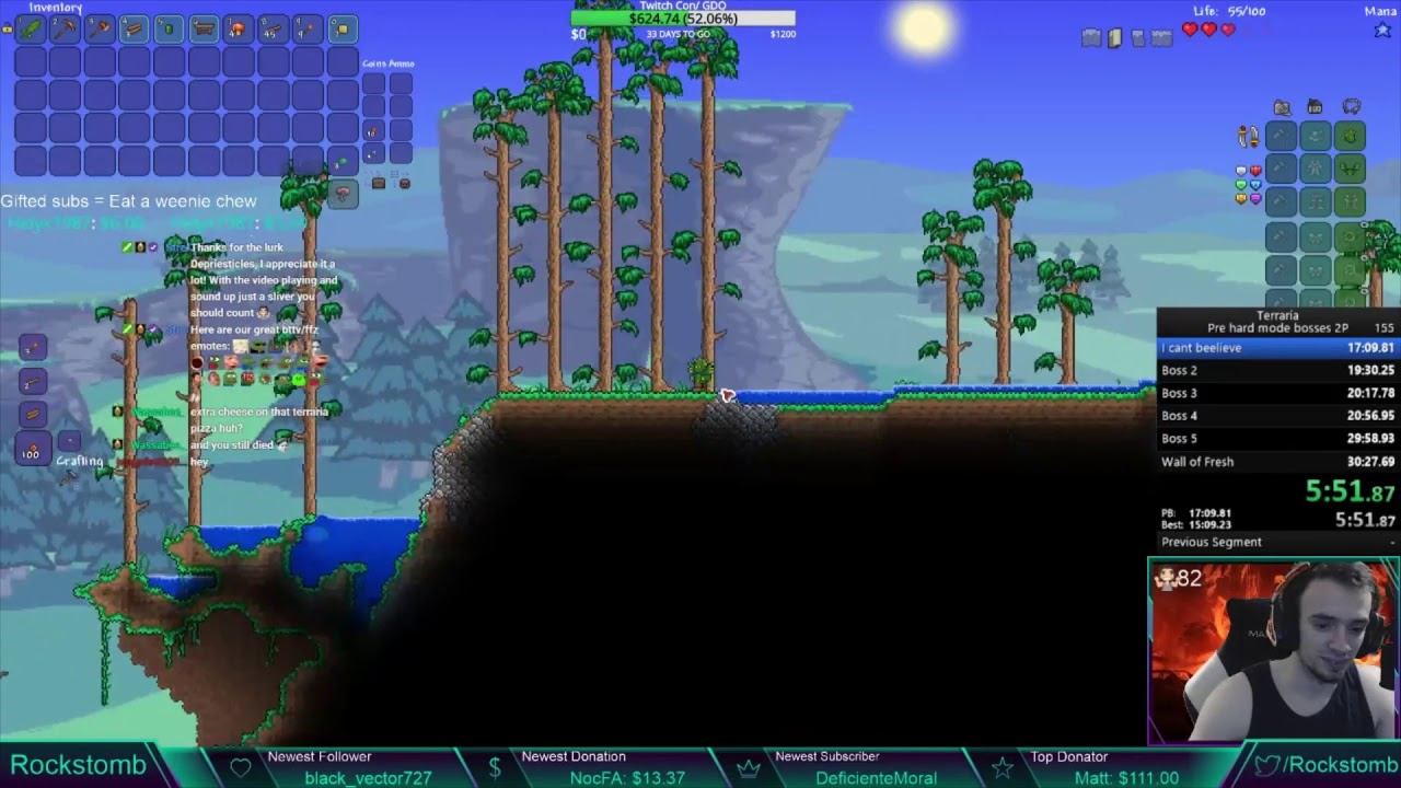 Terraria Speedrun | Second fastest in the world!?【24mins 37secs】All Pre ...