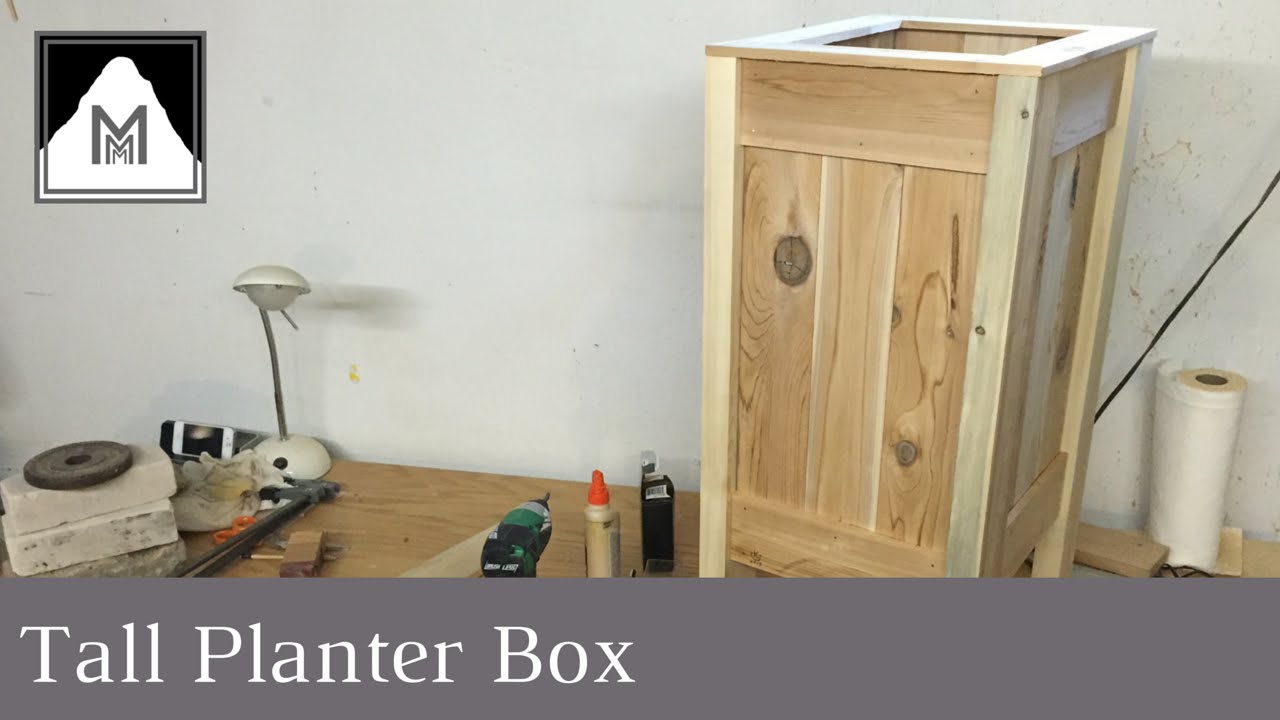 How to Build a Quick & Easy Tall Outdoor Planter - YouTube