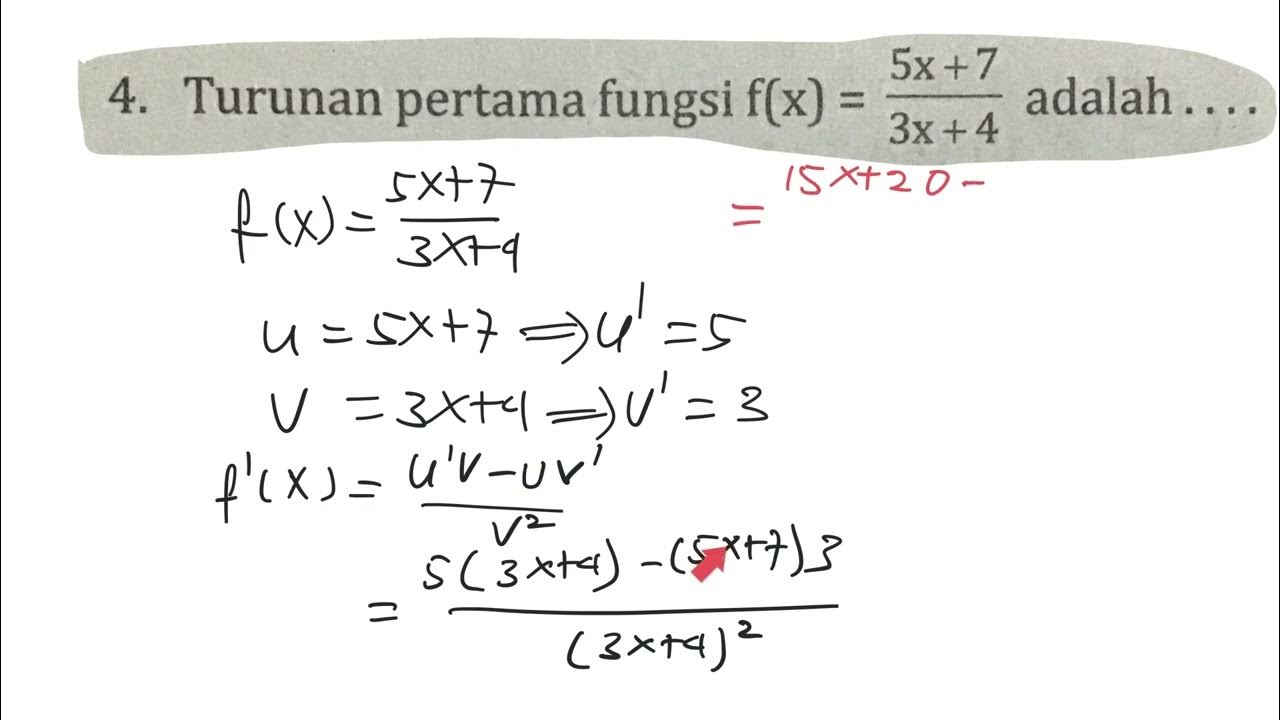 Turunan Pertama Fungsi F x 5x 7 3x 4 Adalah YouTube turunan-pertama-fungsi-f-x-5x-7-3x-4-adalah-youtube