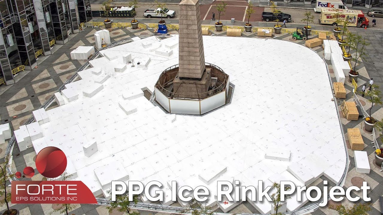 Geofoam Custom Cut EPS Insulation for PPG Place Ice Rink - Forte EPS ...