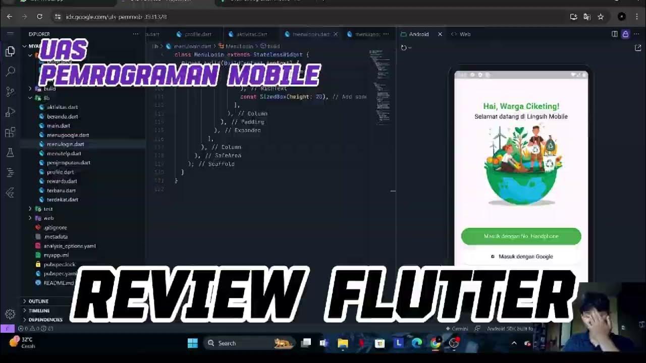 Review Flutter Uas Pemrograman Mobilepusinggggg Youtube