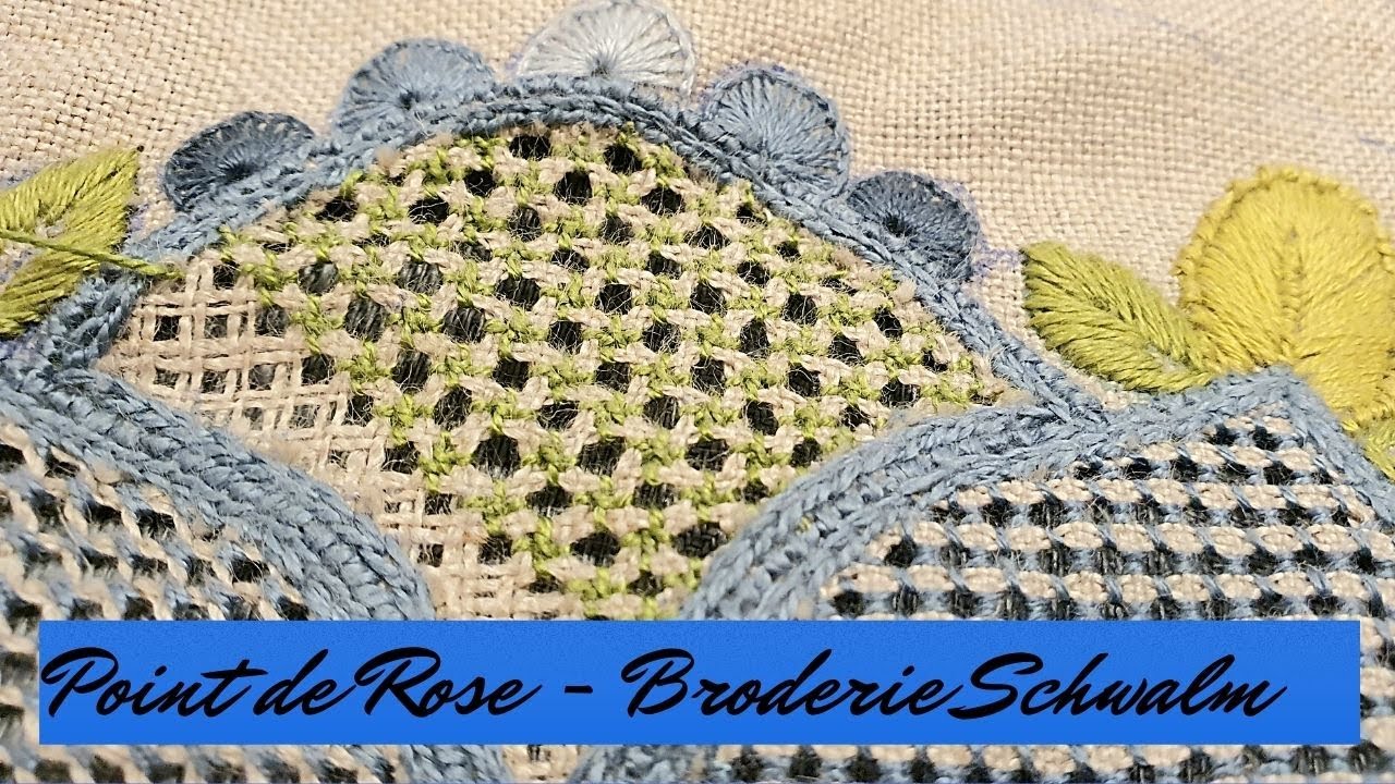 Point de rose - Broderie ajourée - YouTube