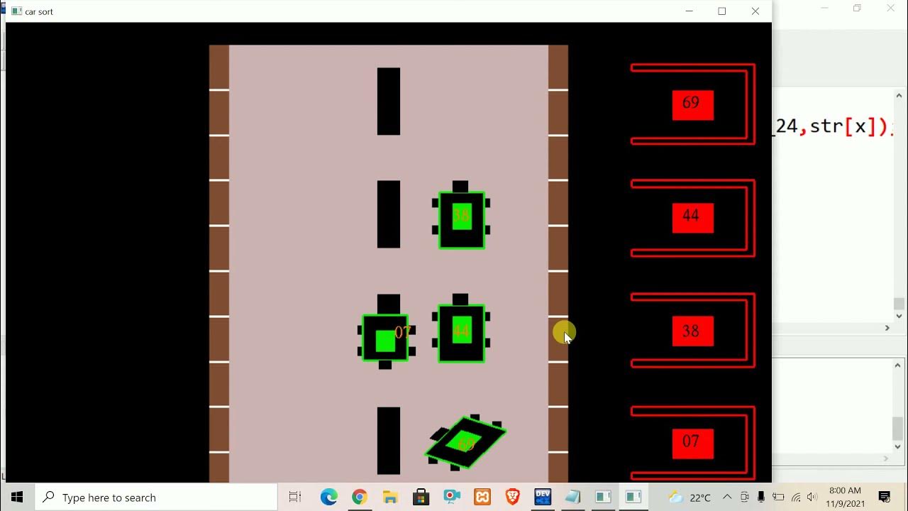 Car Parking Using Selection Sort Computer Graphics / Open_GL Project ...