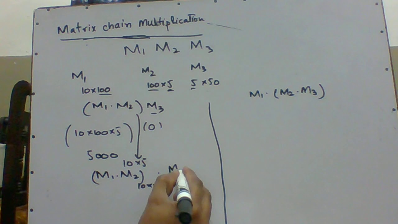 Matrix Chain Multiplication Example Part 2 Dynamic Programming YouTube Matrix Chain Multiplication Example Part 2 Dynamic Programming YouTube