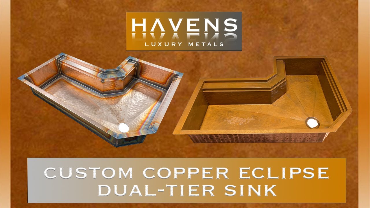 Custom Copper Eclipse Dual-Tier Sink - YouTube