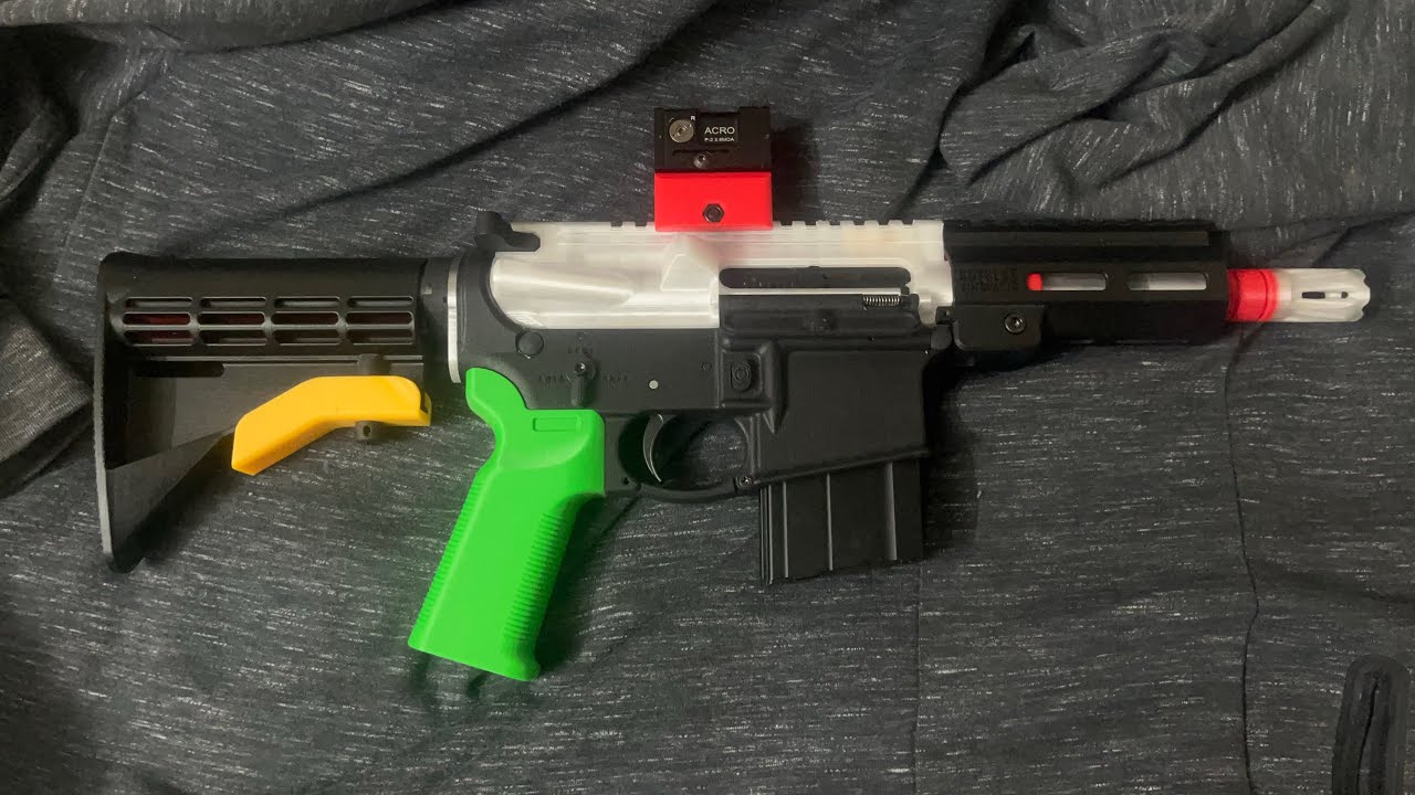 Test_12 3D printed Modern N23 Airsoft GBB（v1.3） - YouTube