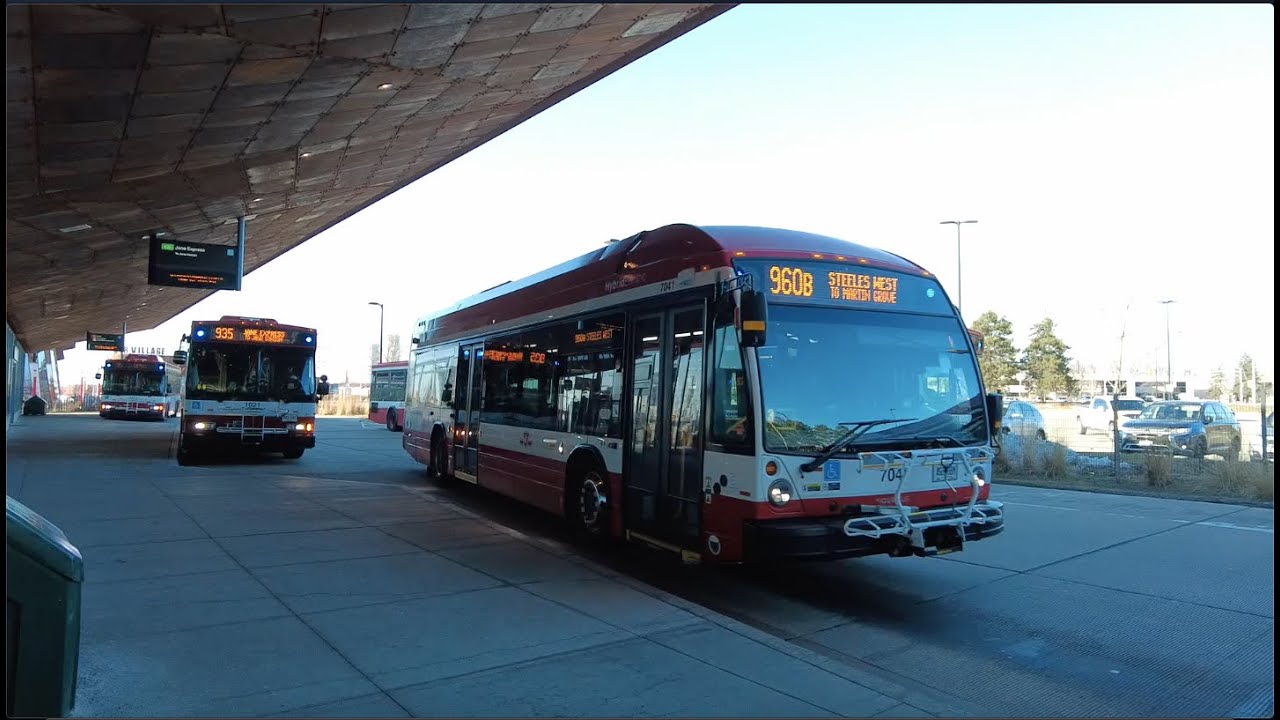 TTC 960B Steeles West Express Ride #7041 from Pioneer Village Stn to ...