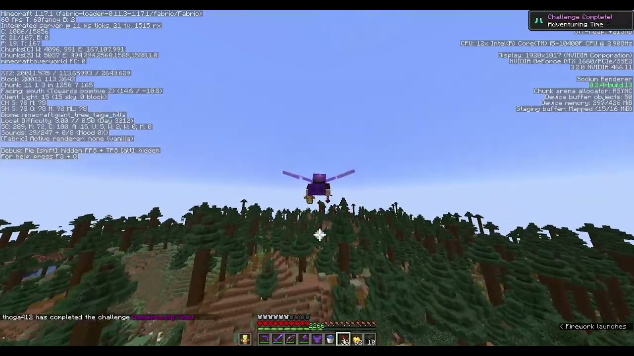 Minecraft Hardcore Day 3212: Adventuring time advancement completed ...