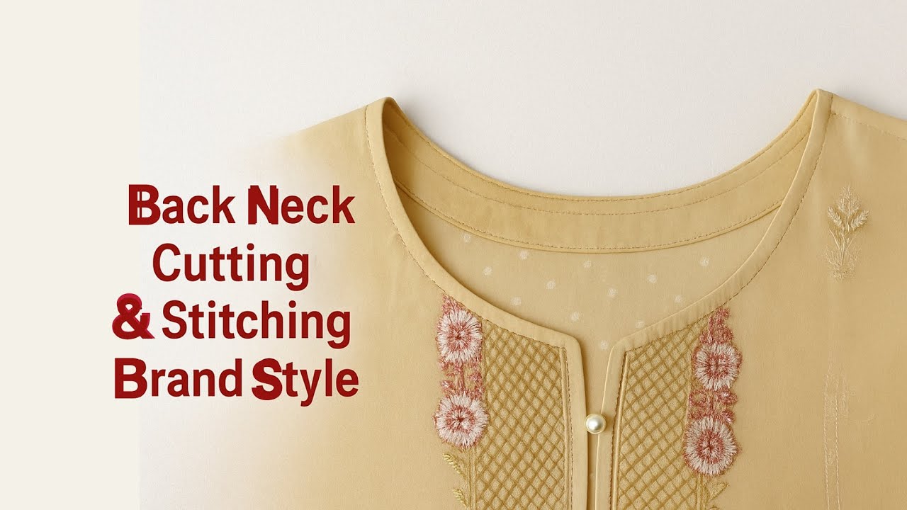 Avoid Mistakes: Designer Back Neck Cutting and Sewing Tutorial - YouTube