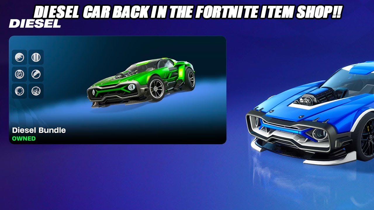 Diesel Car BACK In The Fortnite Item Shop...And So Many More Cars ...