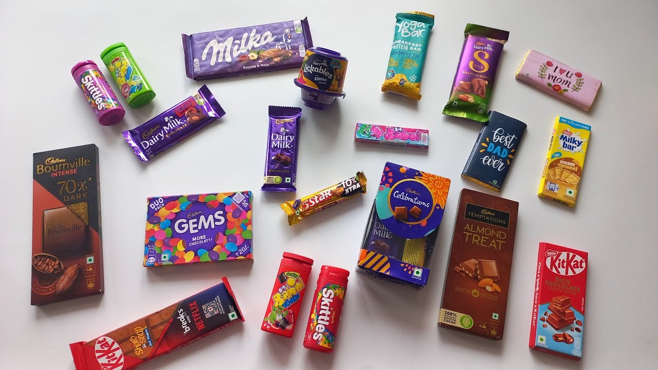 100 of chocolates, surprise toys, chocolate opening video, lots of ...