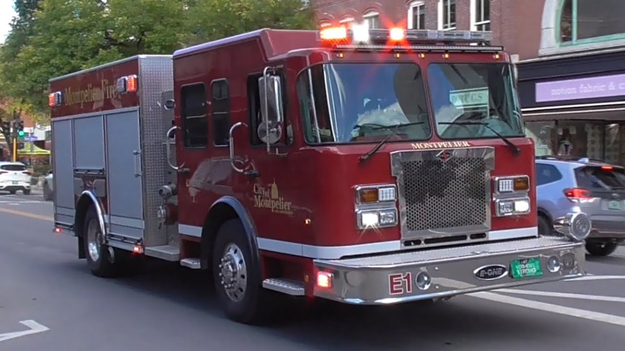 Montpelier Engine 1 and Ambulance 1 Responding - YouTube