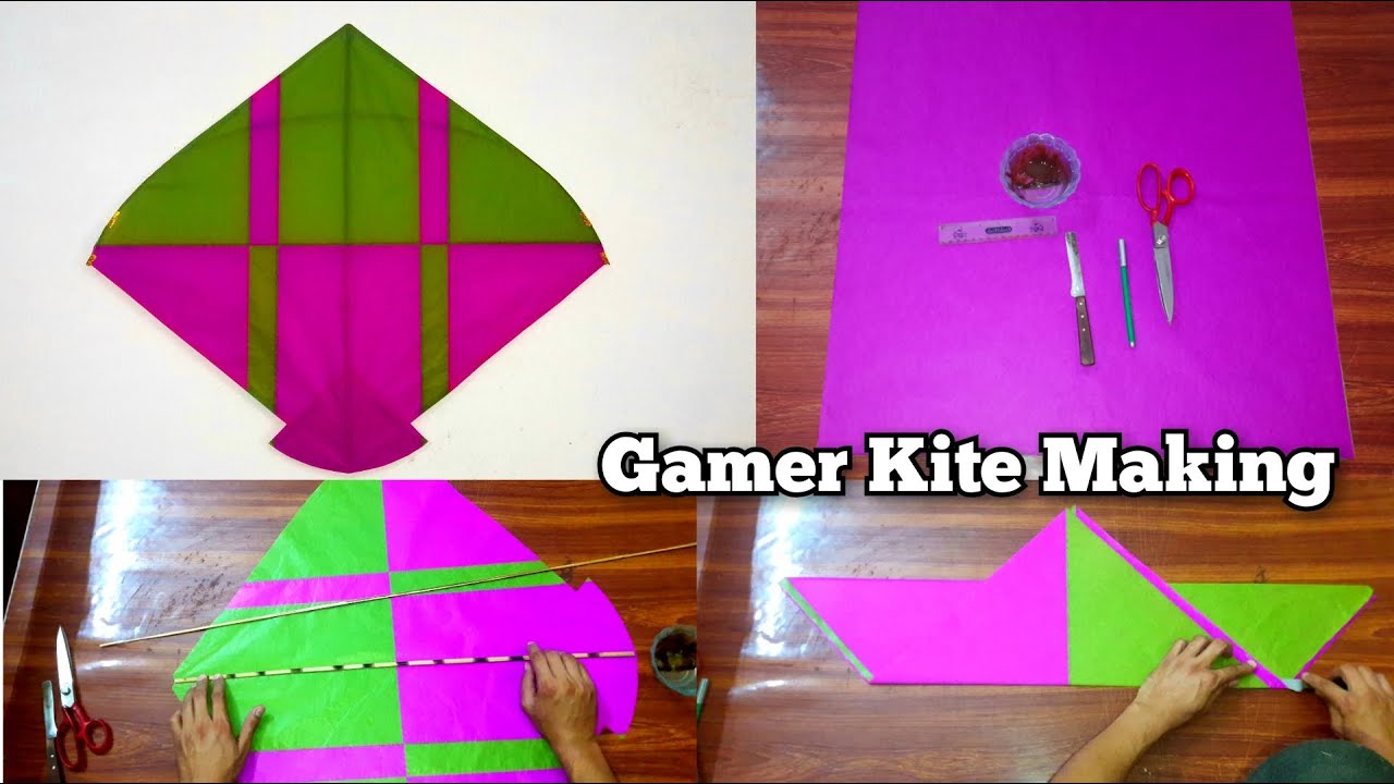 How To Make a Gamer Kite. 1 Tawa Gudda Kite Making. SM Kites. - YouTube