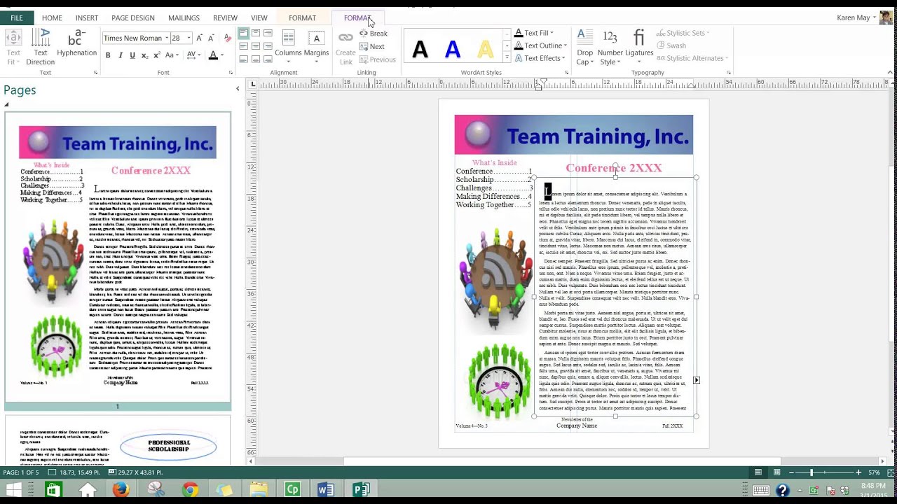 Drop Caps in Publisher - YouTube