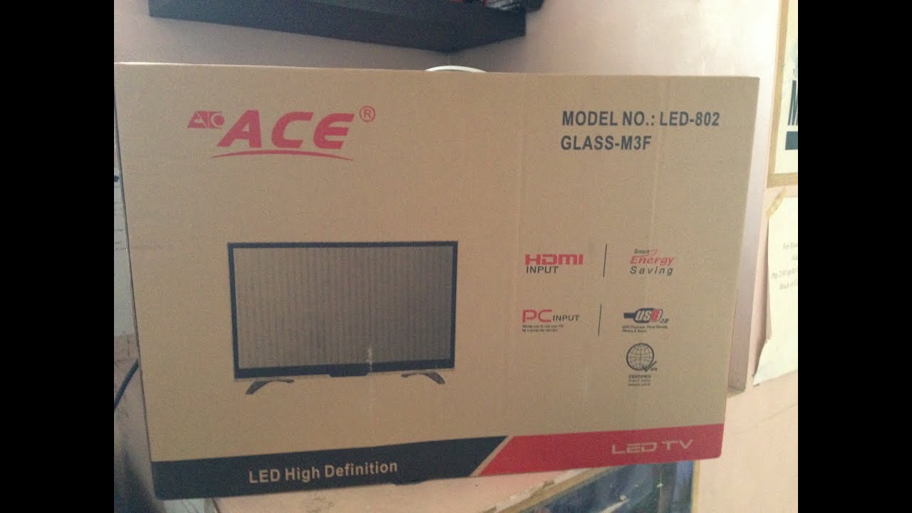 Ace 24" Super Slim Full HD LED TV LED-802 - Unboxing - YouTube