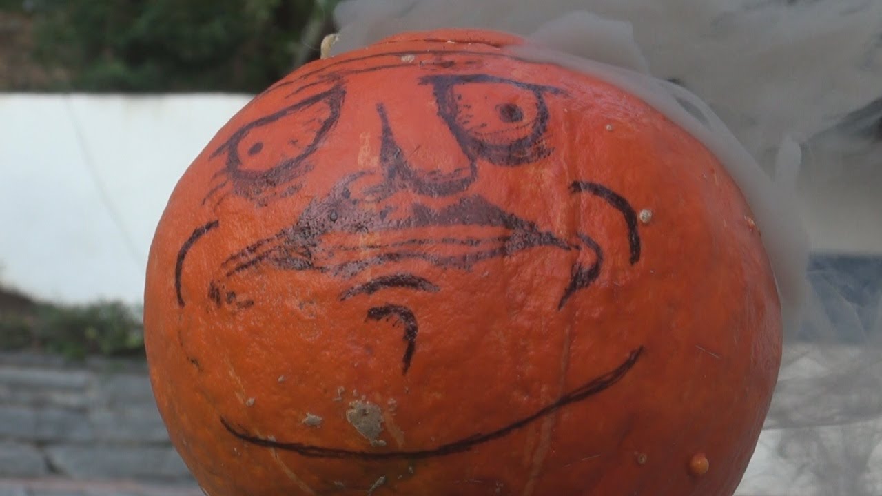 Exploding Pumpkin: 10 seconds composting - YouTube