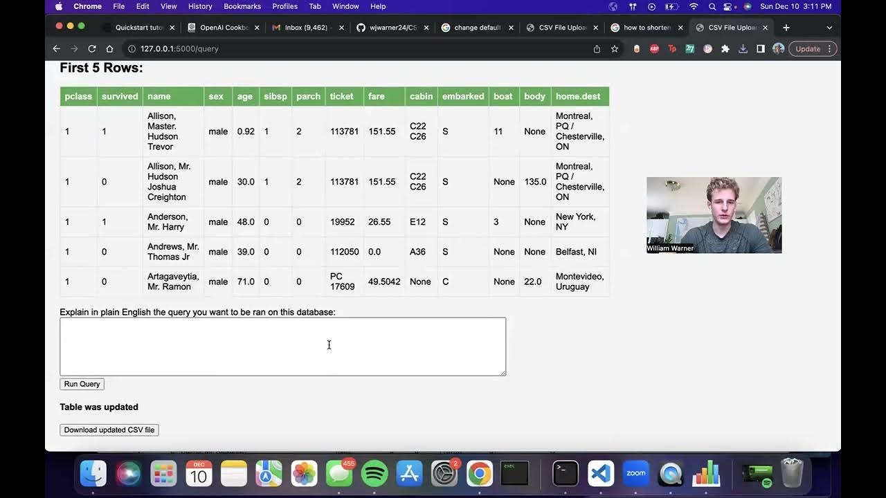 CSV Tool Personal Project: Demonstration and Code Explanation - YouTube
