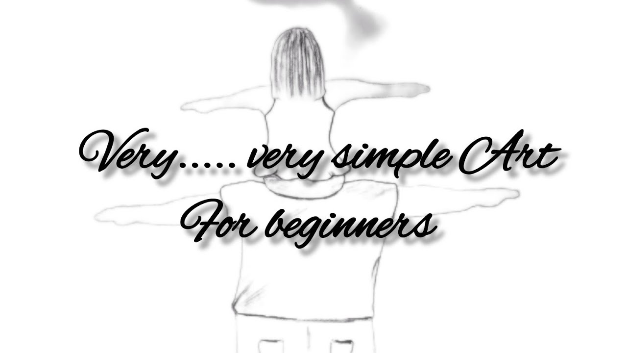 Papa beti easy drawing|| easy drawing for beginners - YouTube