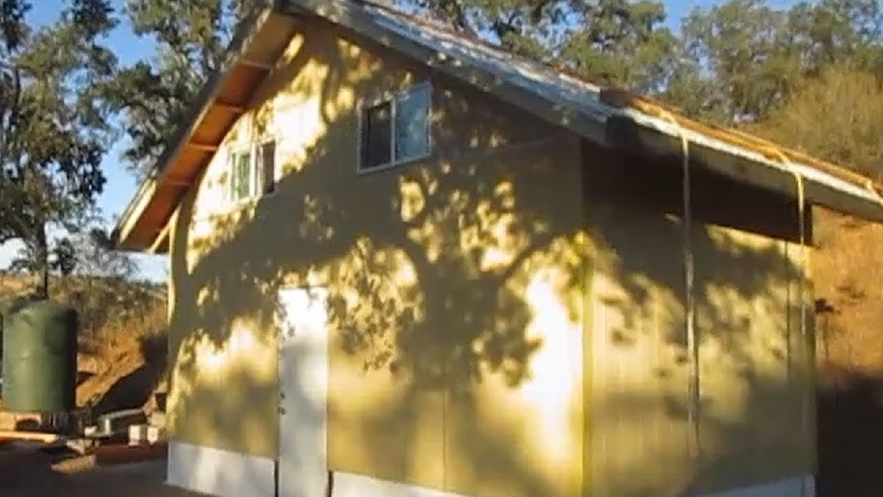 Shed House Cabin on Dry Stacked Cinder Block Foundation - One Man Build ...