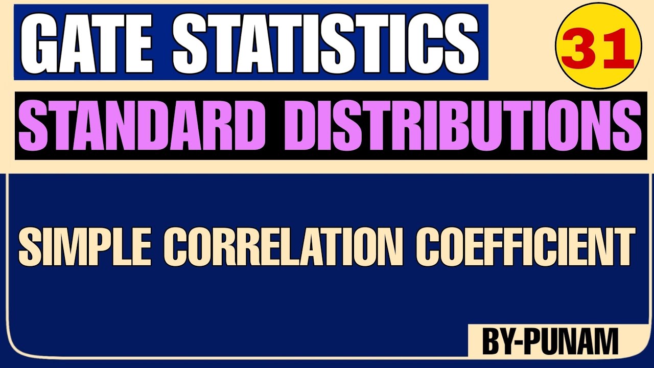 Simple Correlation Coefficient | Solved examples |ONE SHOT |GATE ...
