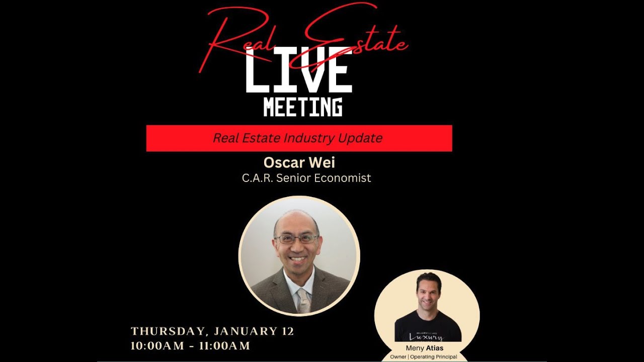RE Live 1.12.23 | Oscar Wei, C.A.R. Chief Economist - YouTube
