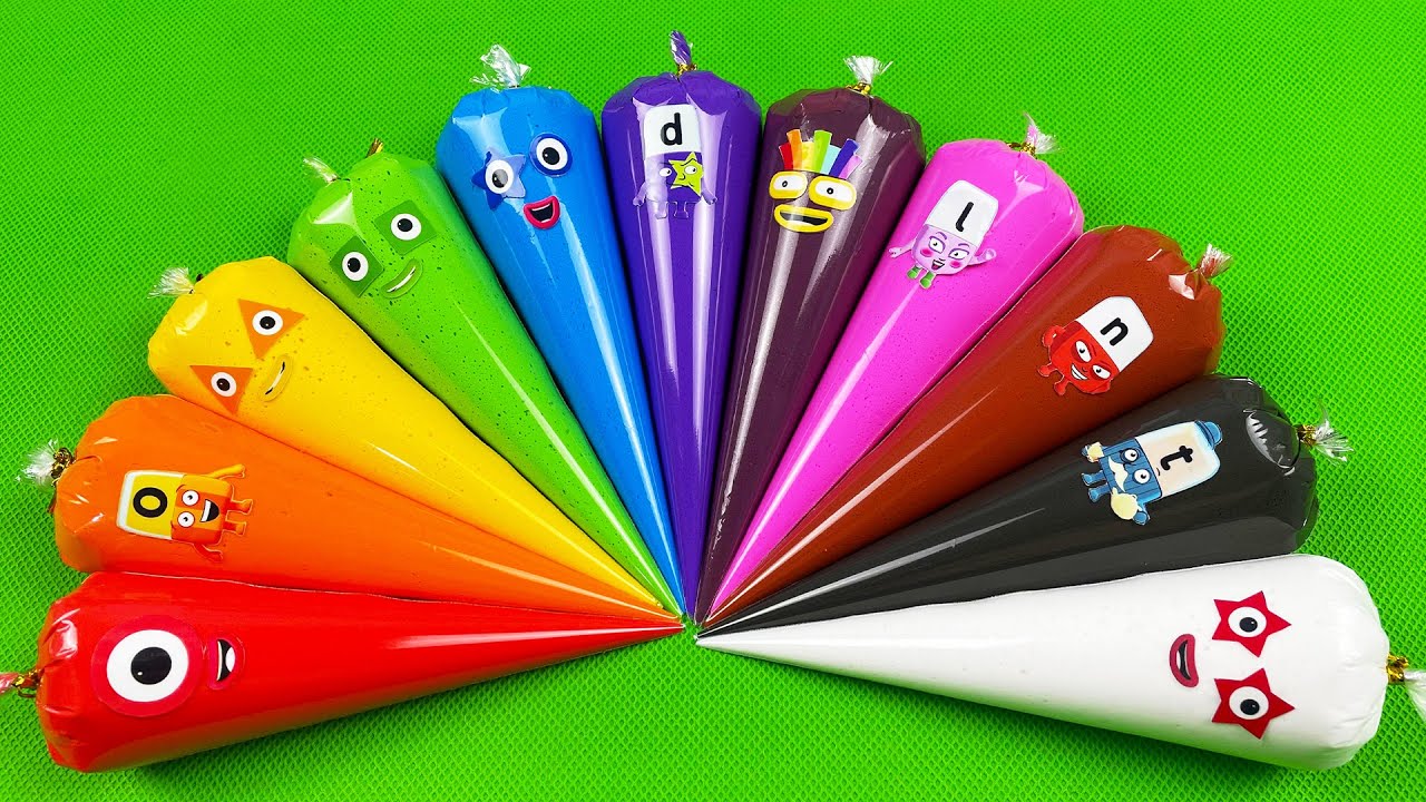 Numberblocks – Looking for All Slime With Piping Bags Coloring! Slime ...