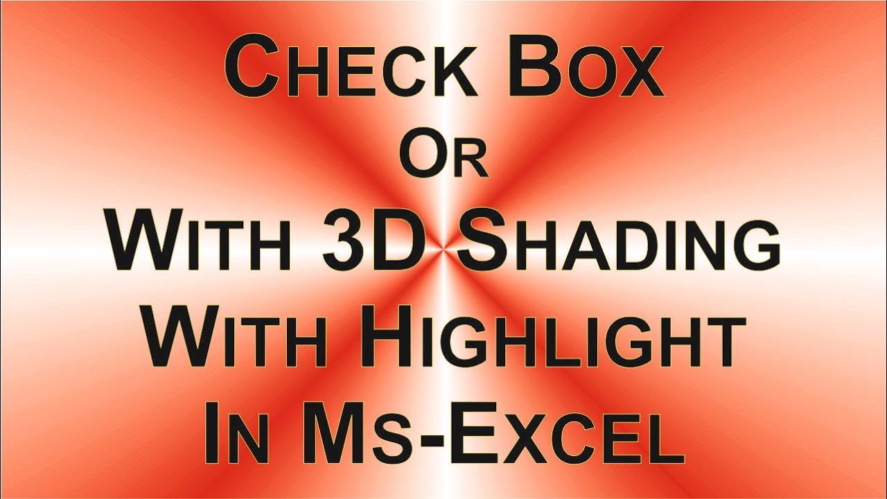 Check Box In Excel YouTube check-box-in-excel-youtube