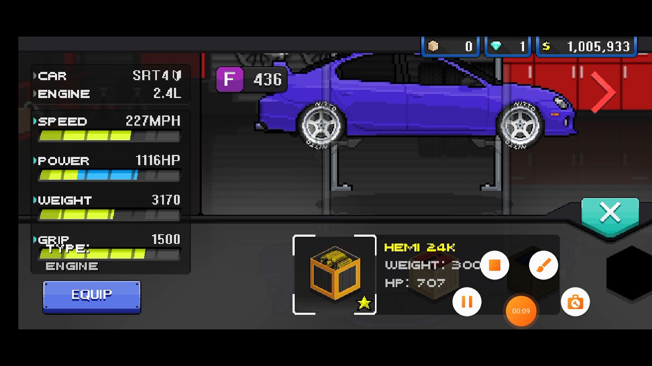 Pixel car racer (Hemi hellcat 24k gold) pt.1 - YouTube