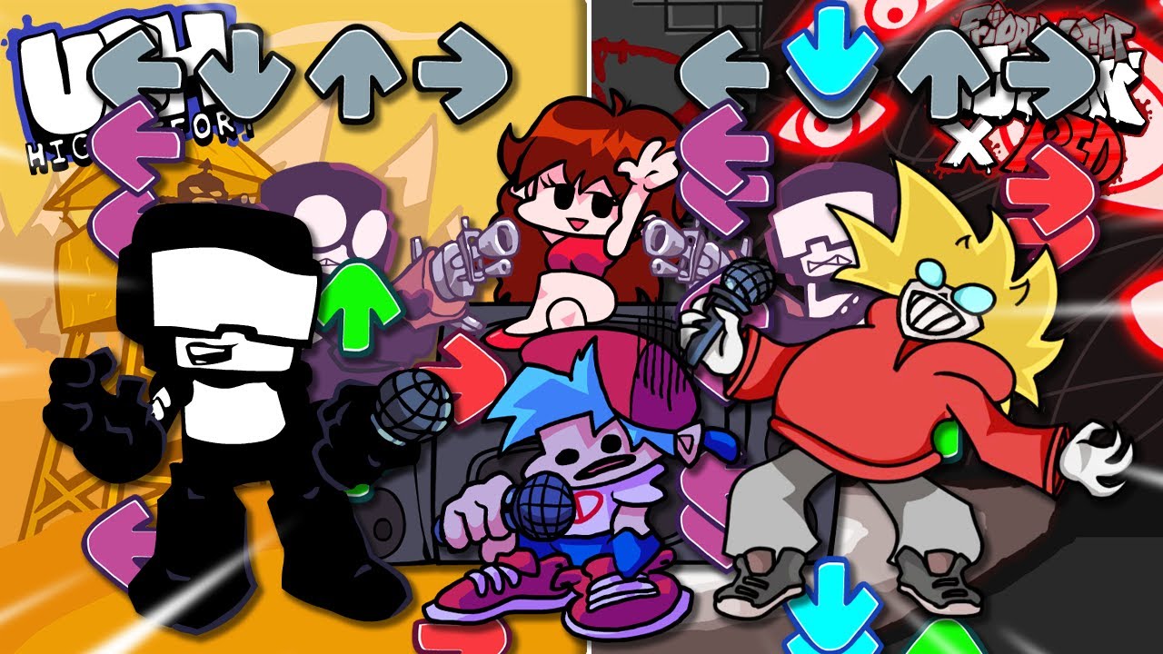 PghLFilms Meets Ugh Tankmen and X Red in Friday Night Funkin' - YouTube