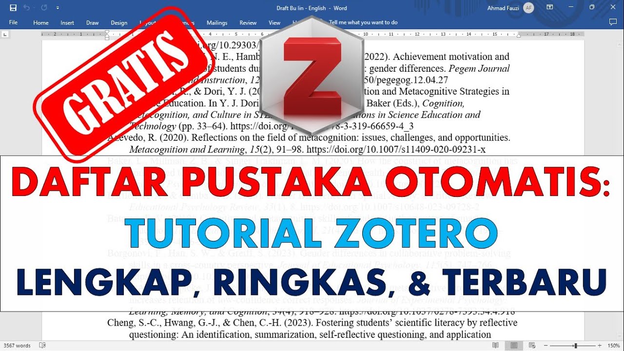 Tutorial Zotero Terlengkap 2024: Manajemen Referensi Otomatis dan Gratis untuk Peneliti ...