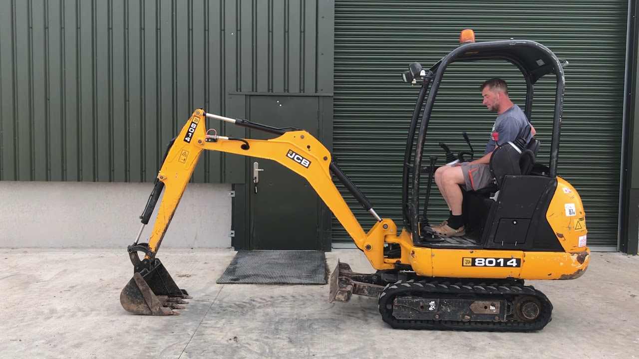 JCB 8014 test dig/ demo - YouTube