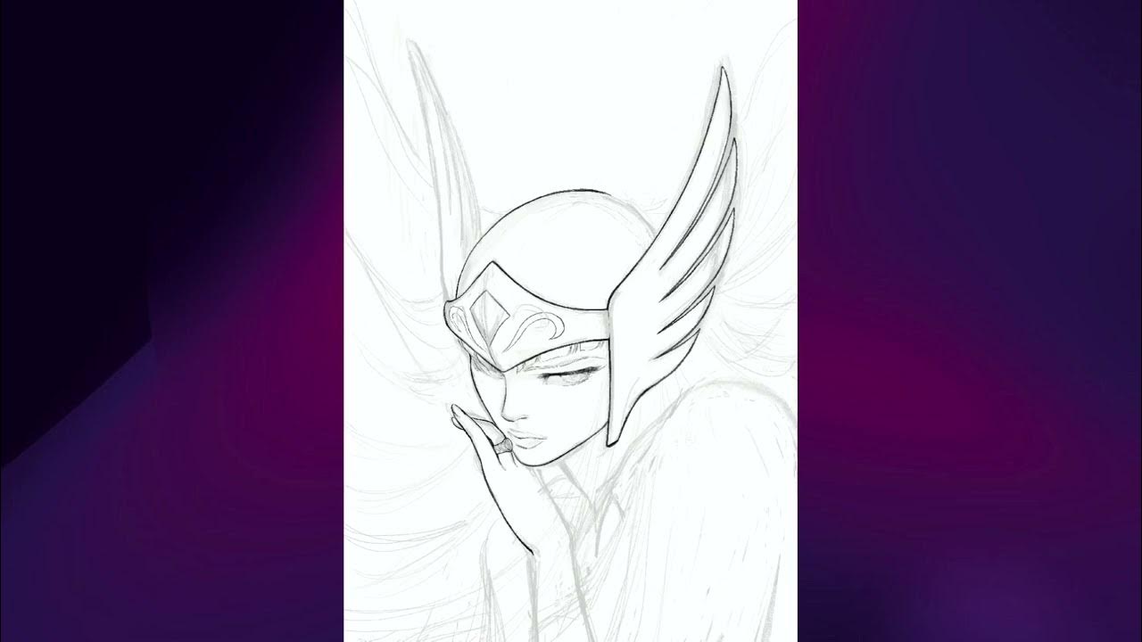 Drawing Saint Seiya’s Polaris Hilda in Procreate - YouTube