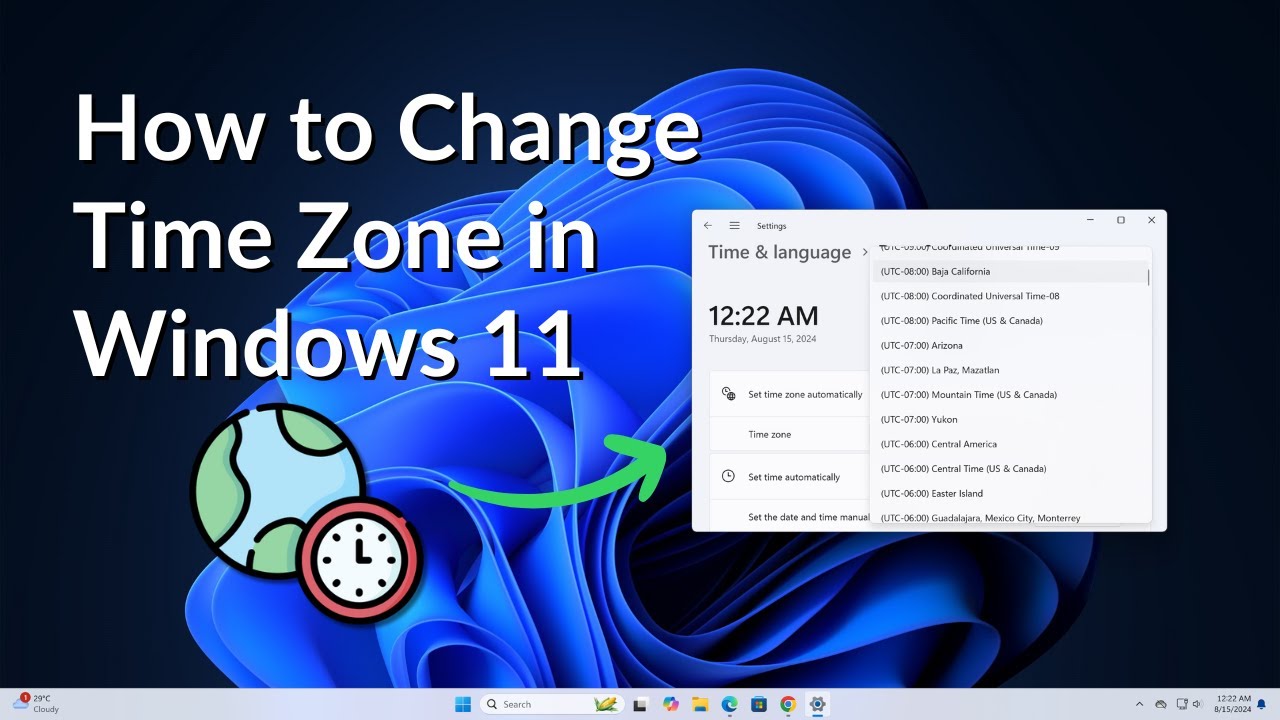 How to Change Time Zone in Windows 11 - YouTube