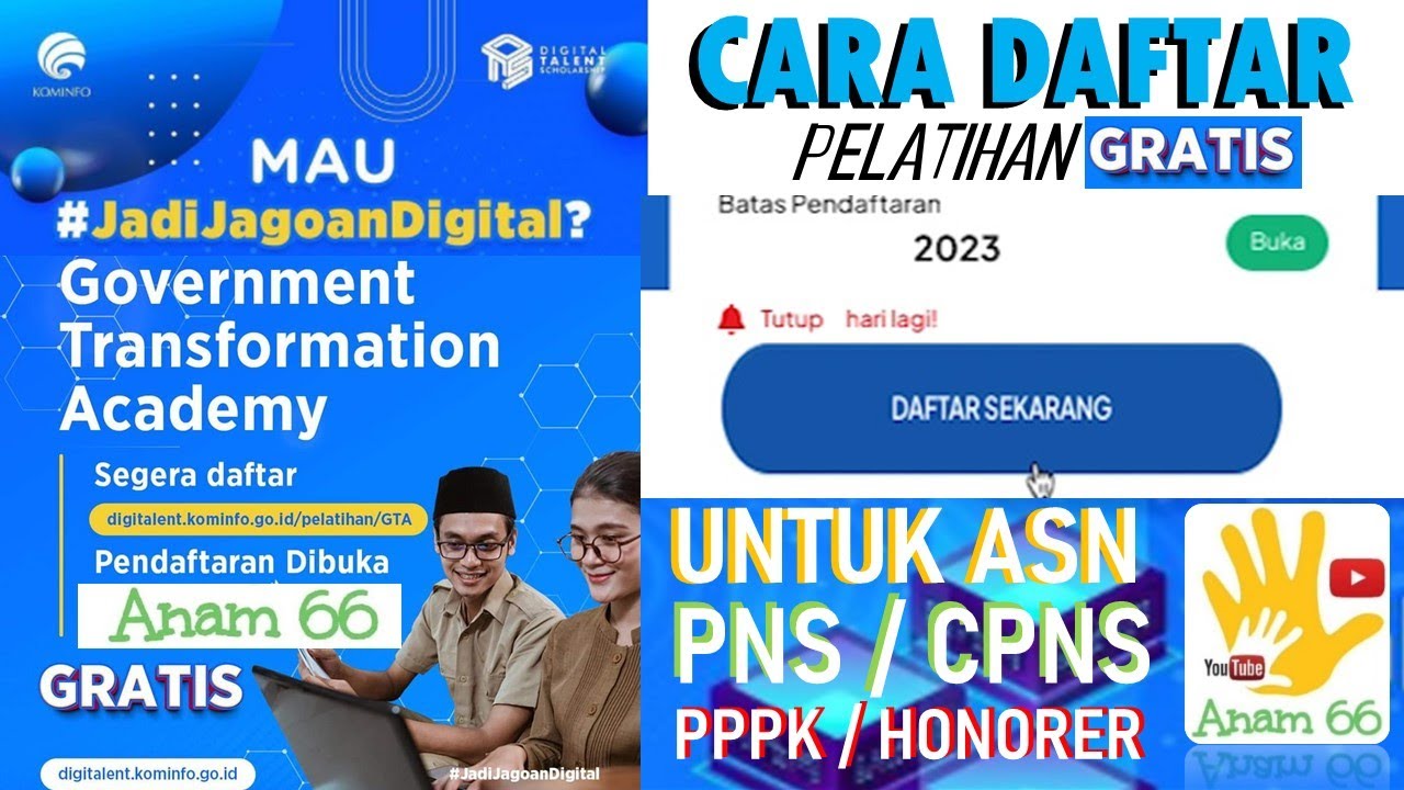 Cara Daftar Pelatihan Gratis Digitalent Kominfo - GTA ( PNS / CPNS ...