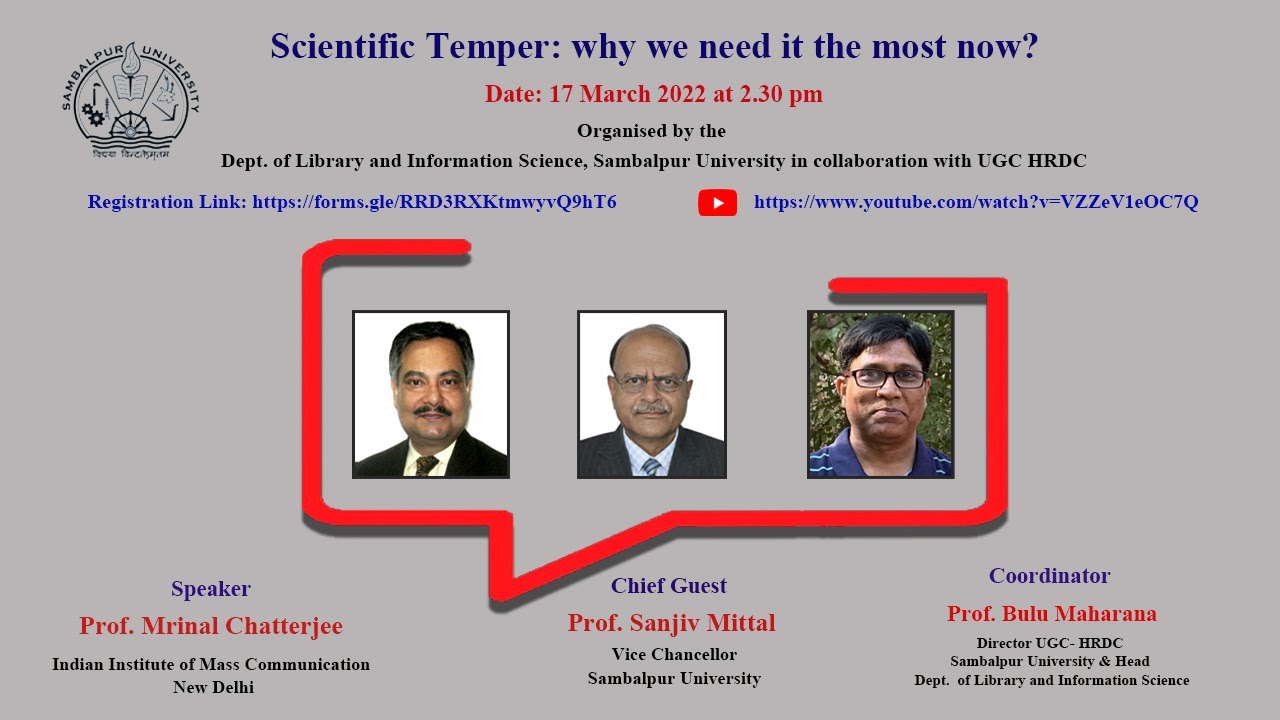 Scientific Temper: Why we need it the most now ? - YouTube
