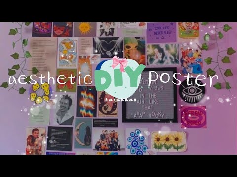 diy homemade wall posters👄 looks aesthetic (⁠ ⁠ᴗ⁠ ⁠ ⁠) - YouTube